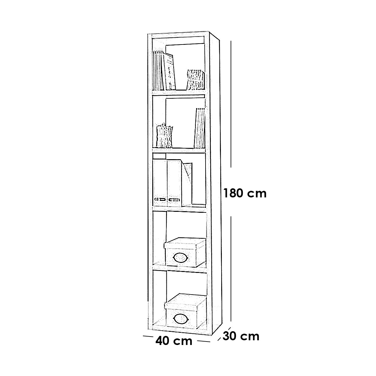MDF Display Unit White - 30x40x180 cm – My Store